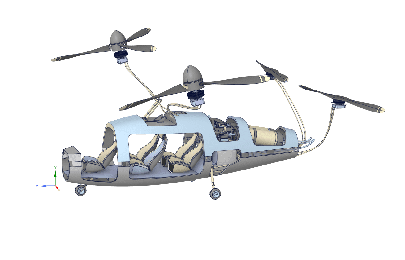 Hydrogen EVTOL Aircraft Concept - Polygon Lab